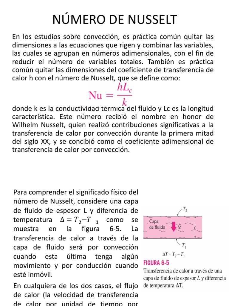 Definición y Fórmula del Número de Nusselt | PDF | Transferencia de ...