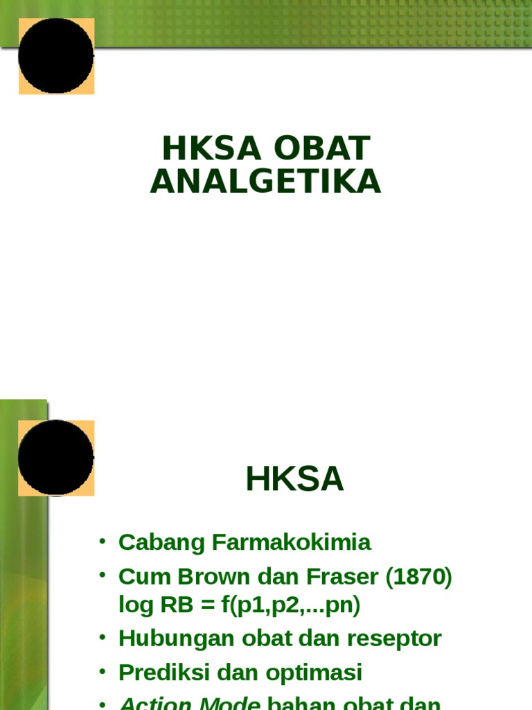 Hksa Obat Analgetika PDF | PDF