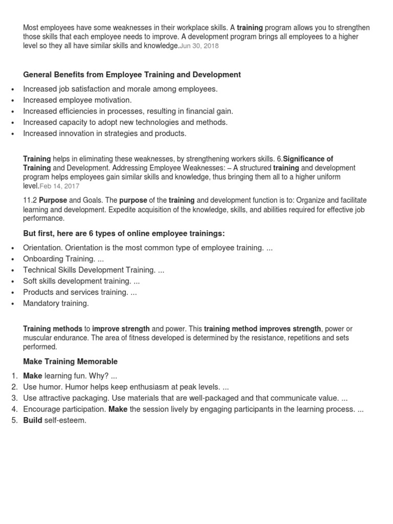 Enhancing Employee Skills Through Training | PDF | Business