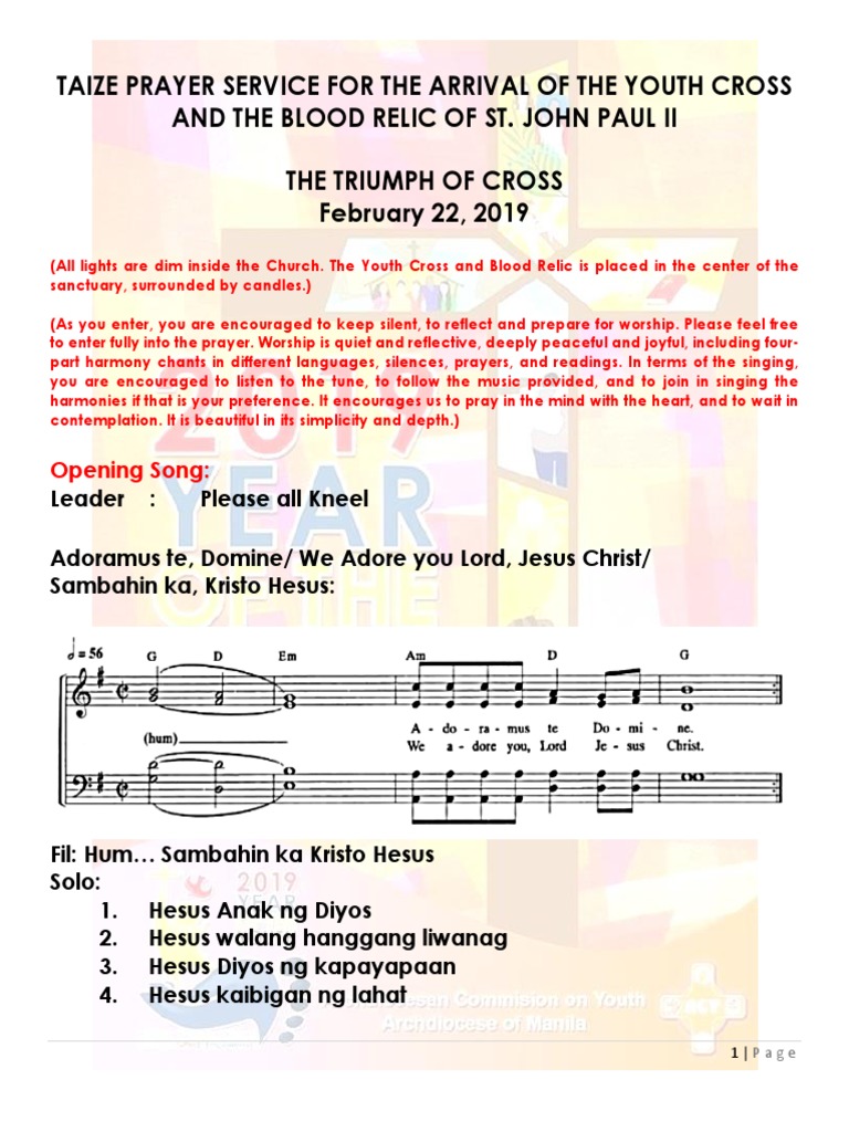 Taize 1 | PDF | Lord's Prayer | Prayer