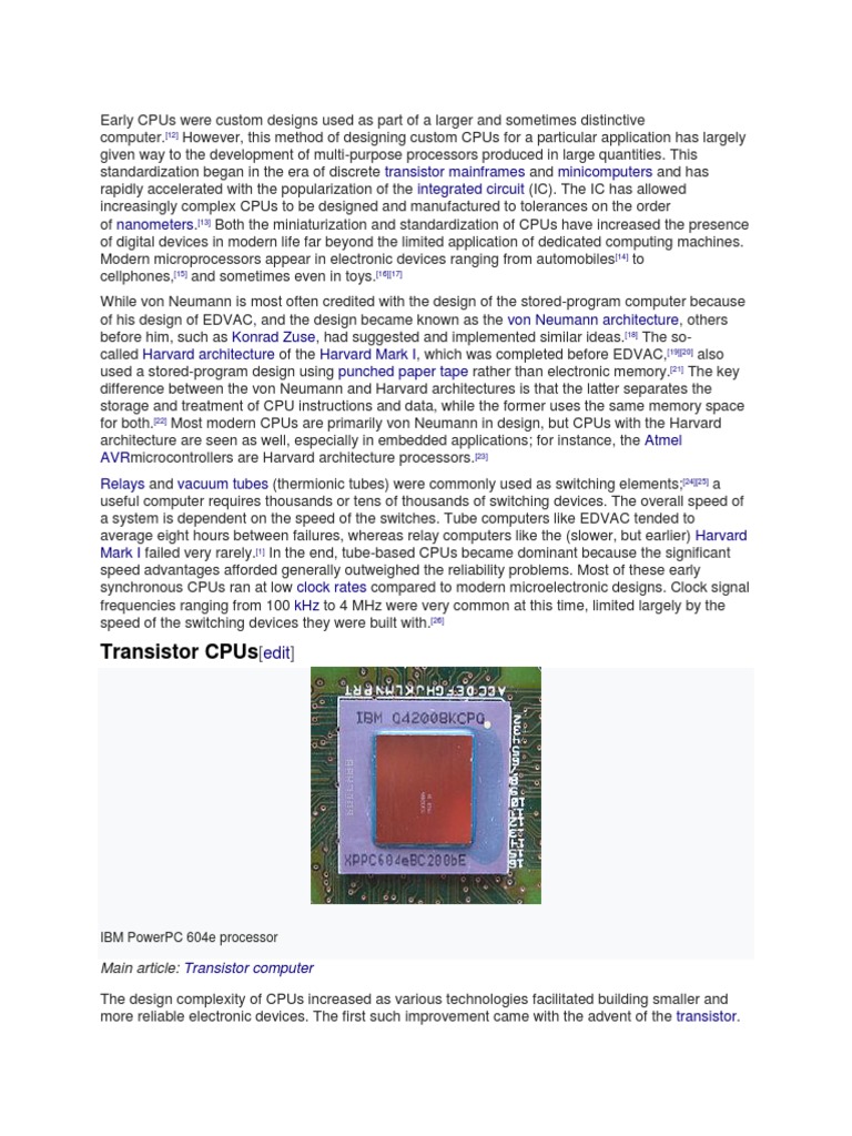 Transistor Cpus: Transistor Mainframes Minicomputers Integrated Circuit ...