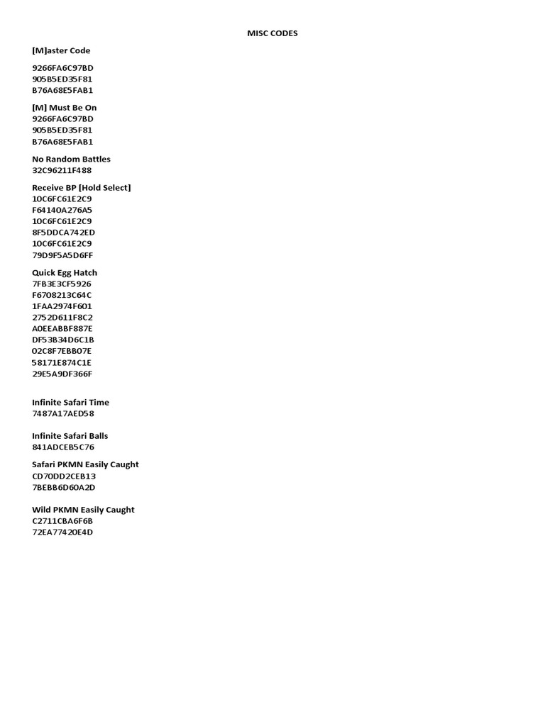 Misc Codes (M) Aster Code | PDF | Nature