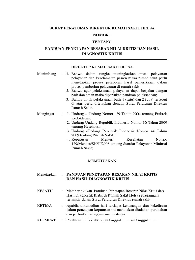 Panduan Penetapan Nilai Kritis Baru Aja | PDF