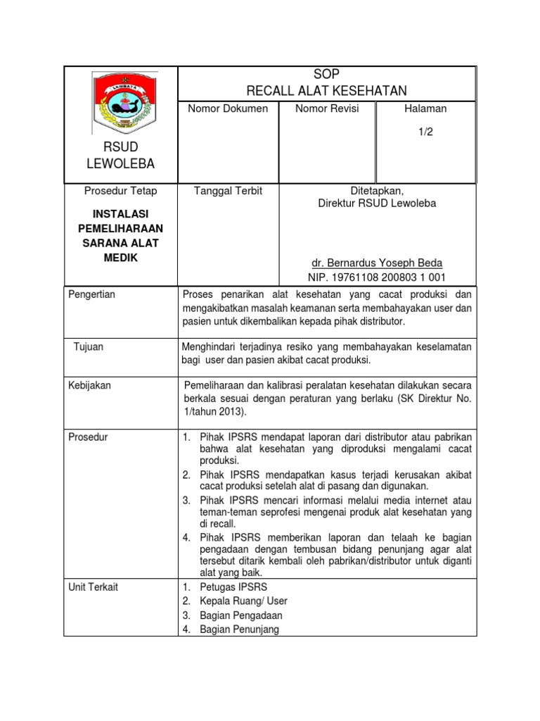 Sop Recall | PDF | Sains & Matematika