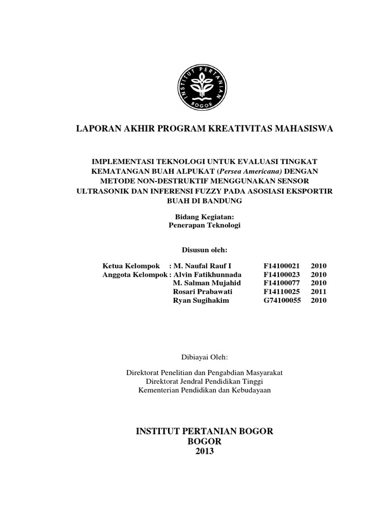 Laporan Akhir Ipb | PDF
