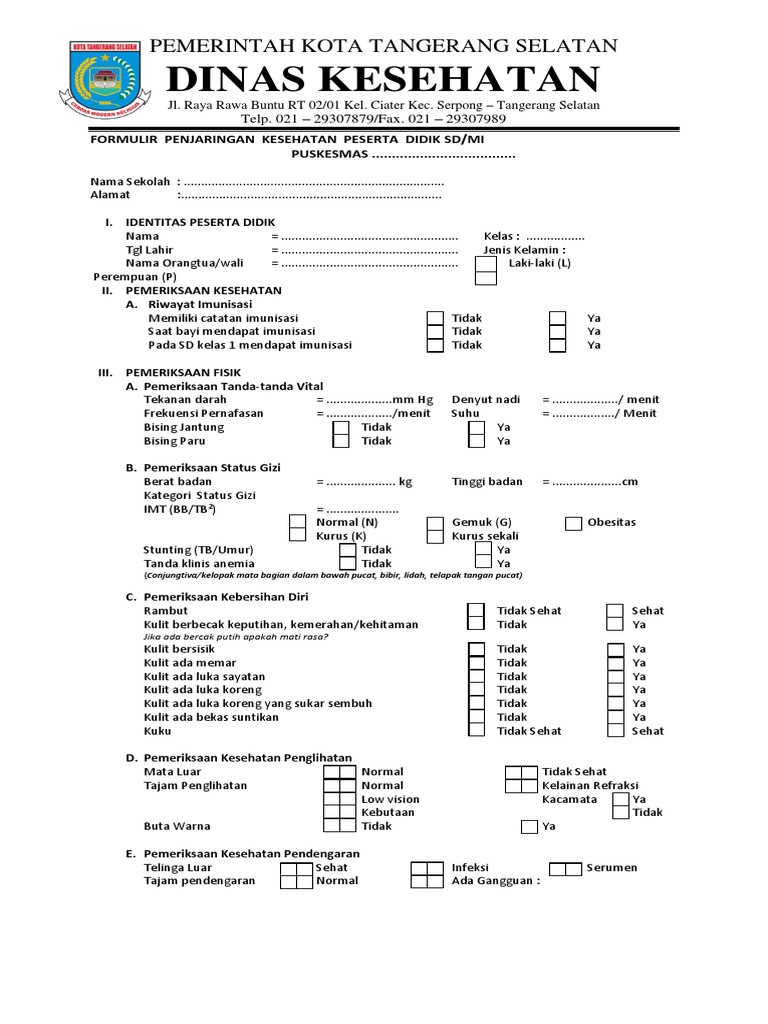 Format Penjaringan 2018 | PDF