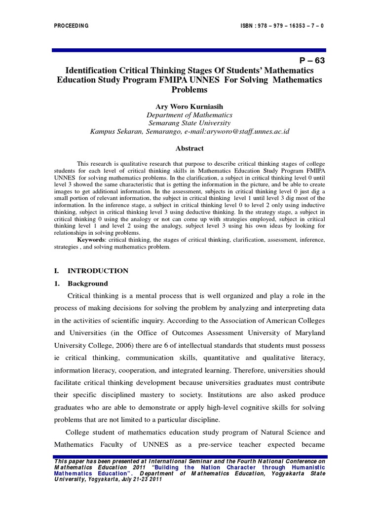 Critical Thinking | PDF | Critical Thinking | Inductive Reasoning