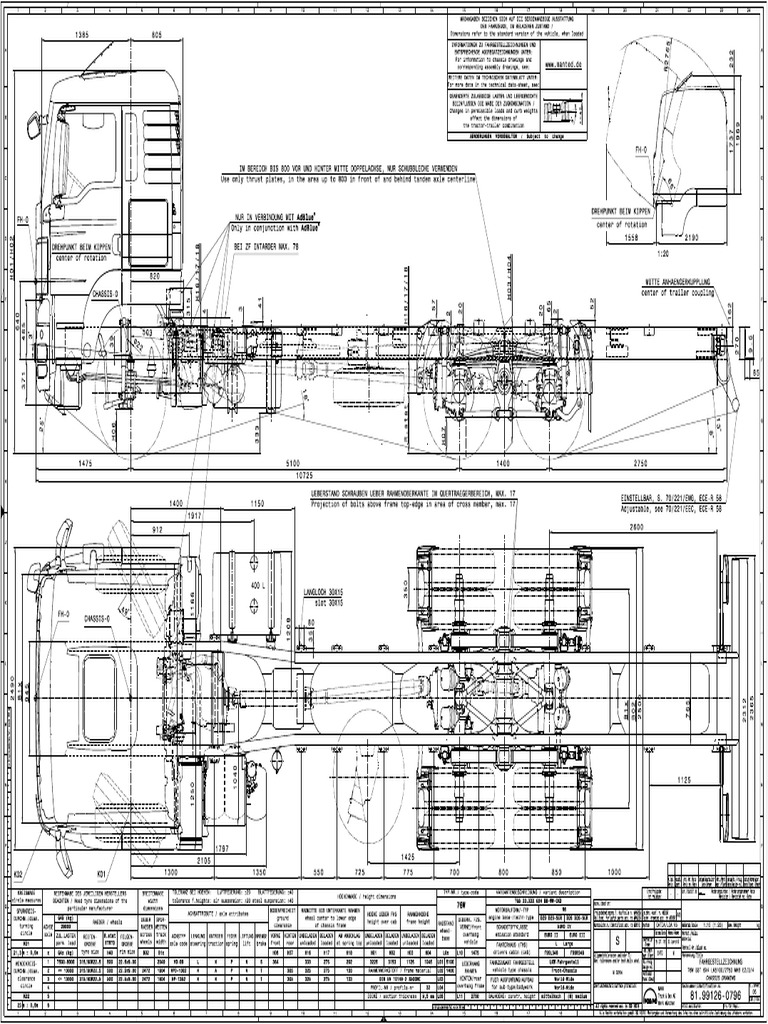 Chassis Drawing TGS 33.360 6x4 | PDF