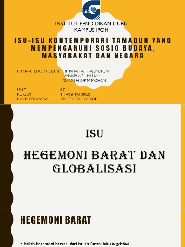 Isu-Isu Kontemporari Tamadun Yang Mempengaruhi Sosio Budaya Mpu 3052 | PDF