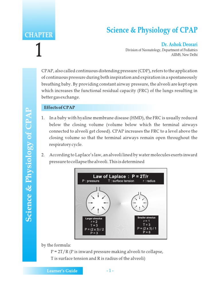 Cpap Science Physiology | PDF | Lung | Breathing