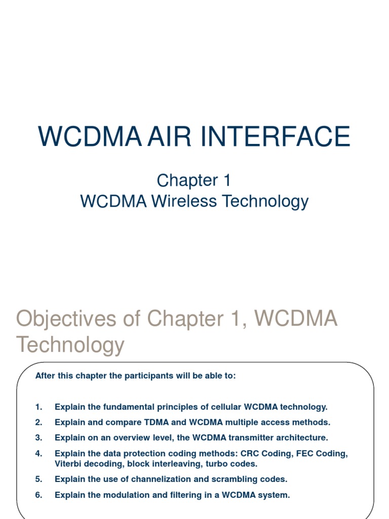 Wcdma Air Interface | PDF | 3 G | Modulation