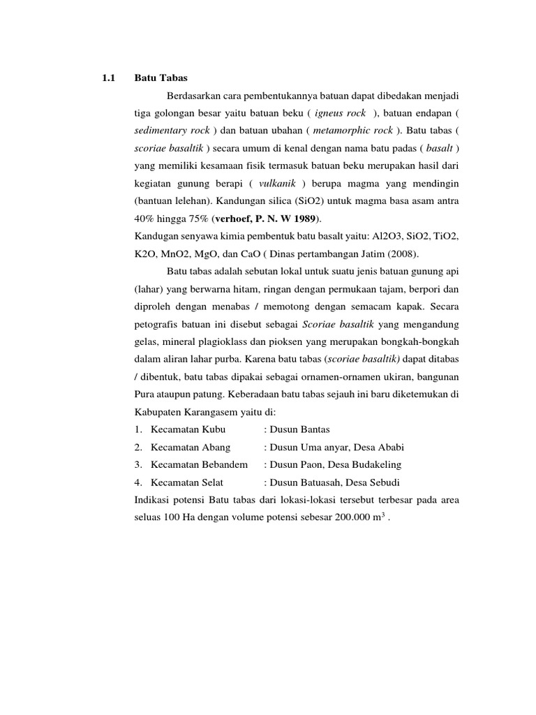 Batu Tabas Kimia | PDF