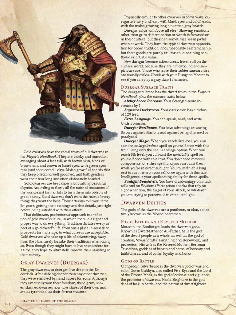 SCAG Duergar | Dwarf (Dungeons & Dragons) | Fantasy Role Playing Games