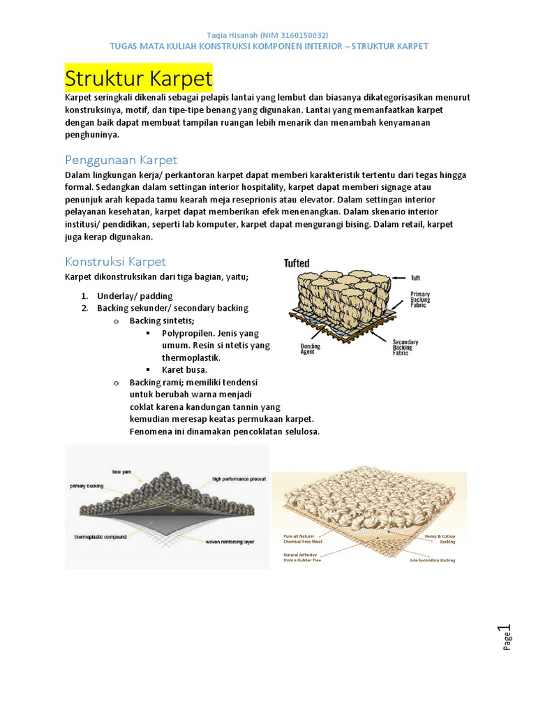 Struktur dan Jenis Karpet Lab Komputer | PDF