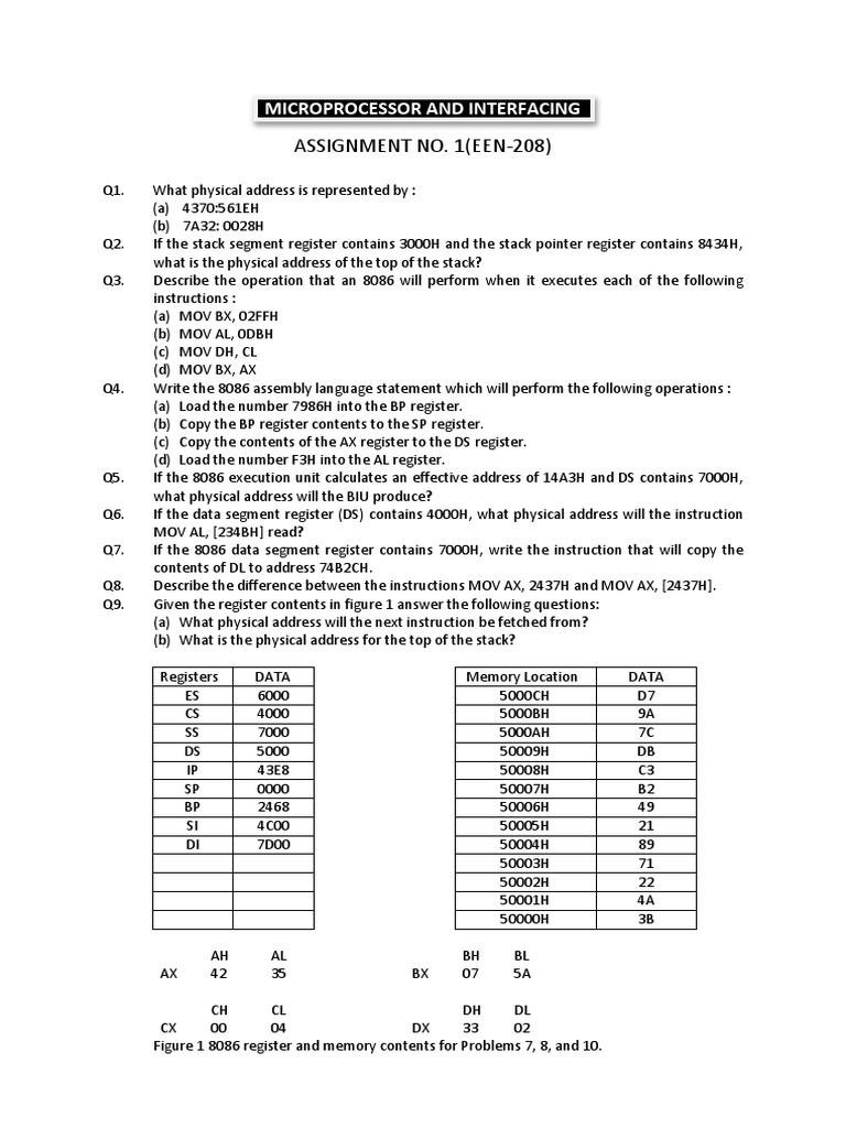 Assignment 1 | PDF | Computer Architecture | Computer Data