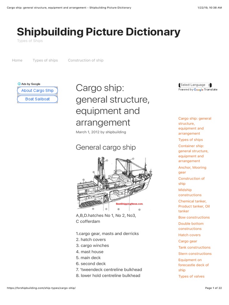 Cargo Ship: Shipbuilding | PDF | Mast (Sailing) | Ships