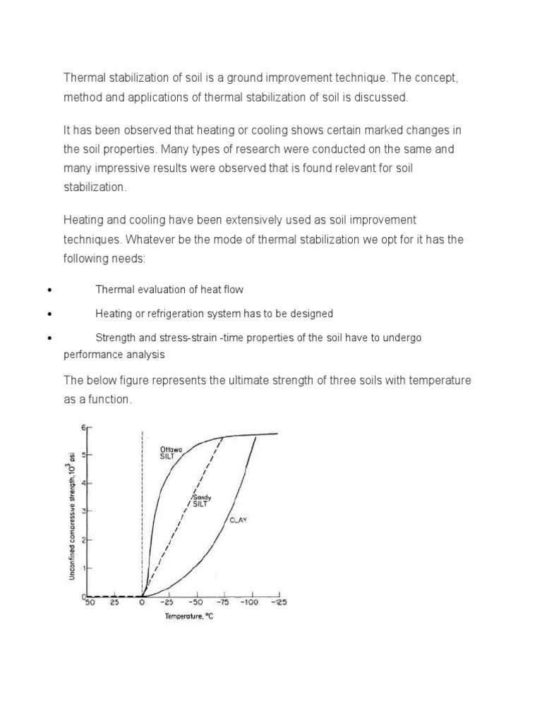 Thermal Stabilization of Soil Is A Ground Improvement Technique | PDF ...