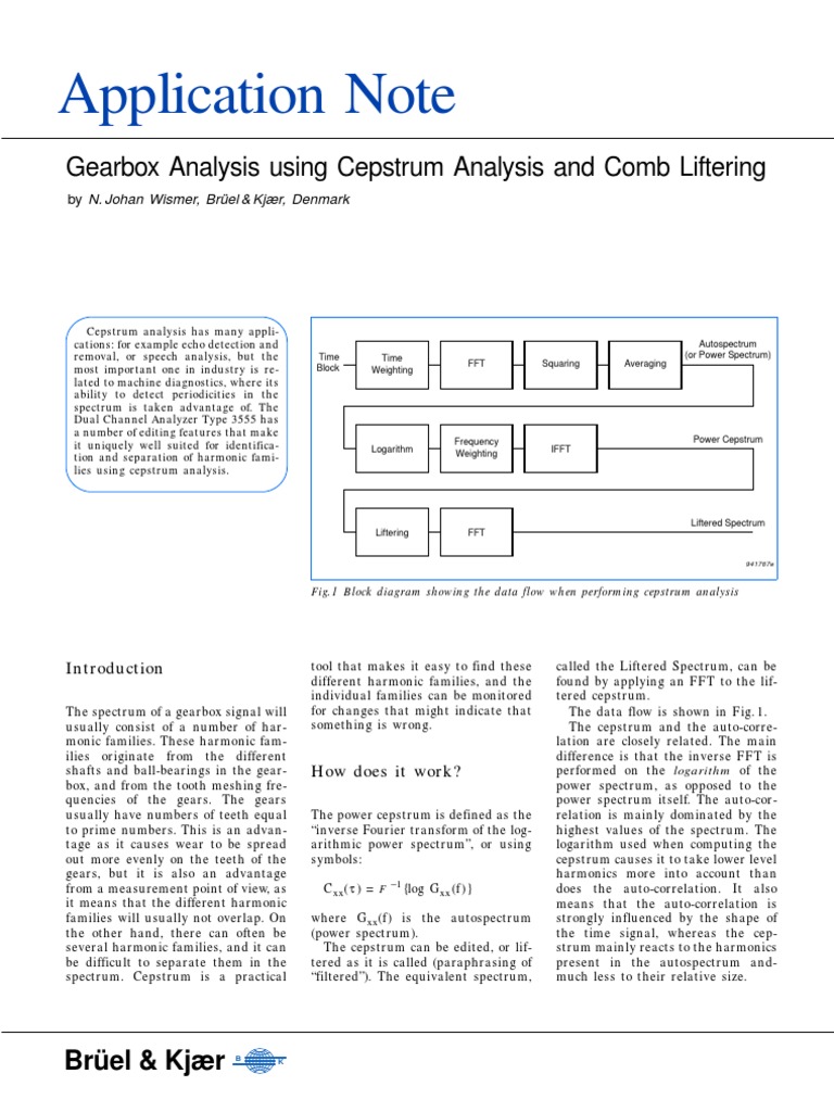Gearbox Analysis Using Cepstrum Analysis and Comb Liftering | PDF ...