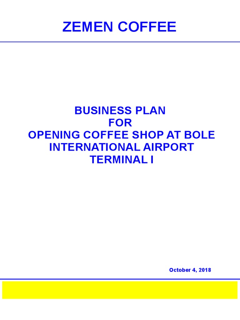 Coffee Shop Business Plan | PDF | Depreciation | Revenue