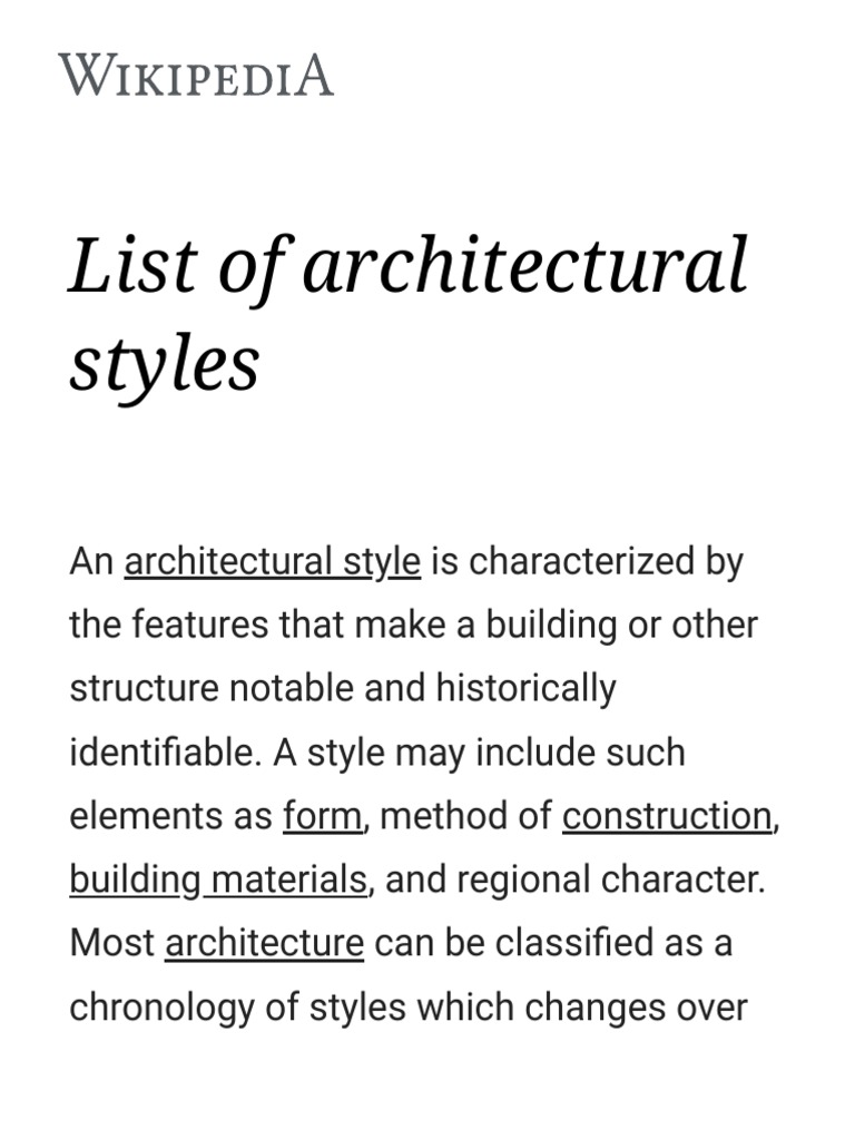 Architectural Styles Overview | PDF | Architectural Design | Architecture