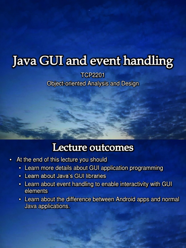 TCP2201 Object-Oriented Analysis and Design | PDF | Computing Platforms | Computer Engineering