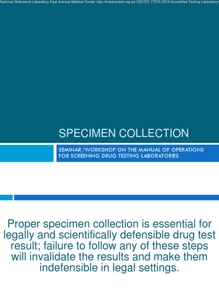 06 Specimen Collection For HOL 2 | PDF | Drug Test | Identity Document
