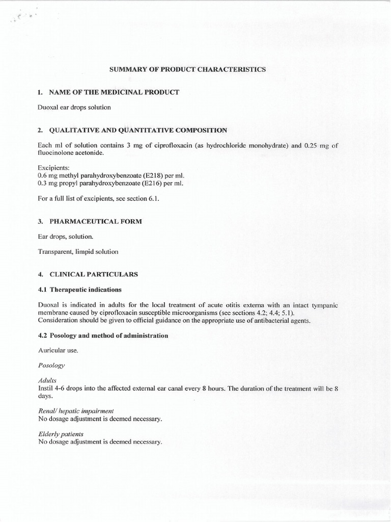 Duoxal Tetes Telinga 3 MG, mL+0,25mg, ML - Siprofloksasin+Fluosinolon ...
