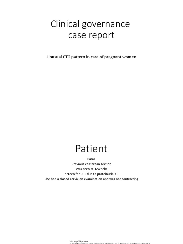 Unusual Saltatory CTG Patterns in Pregnancy | PDF