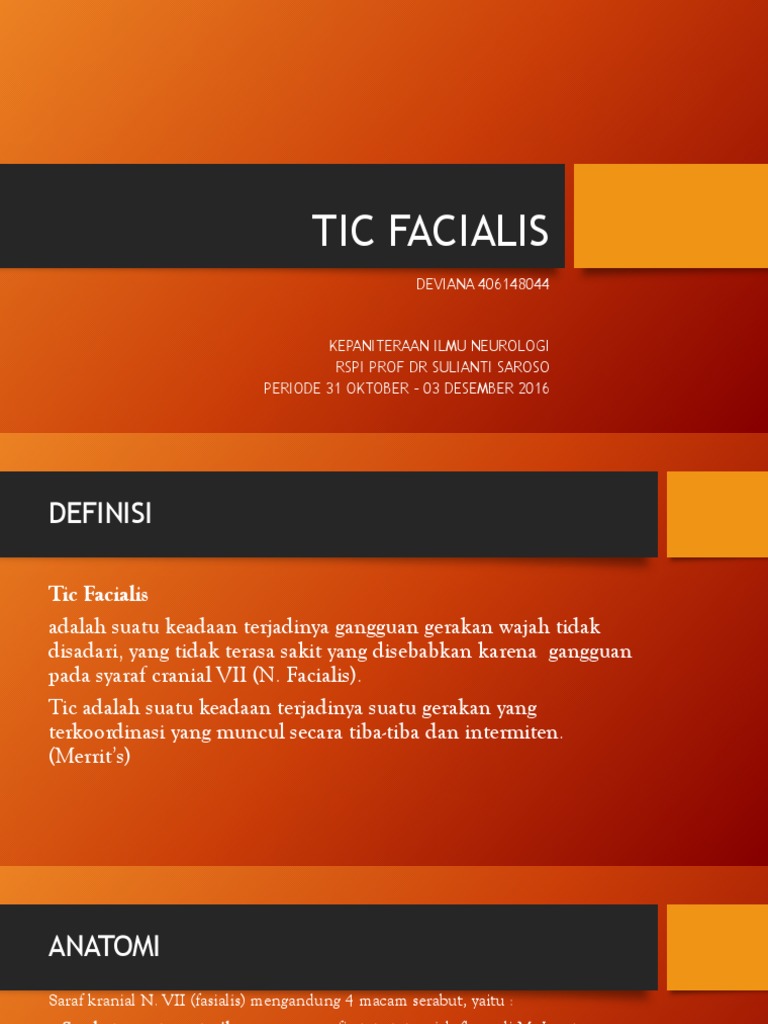 Tic Facialis | PDF