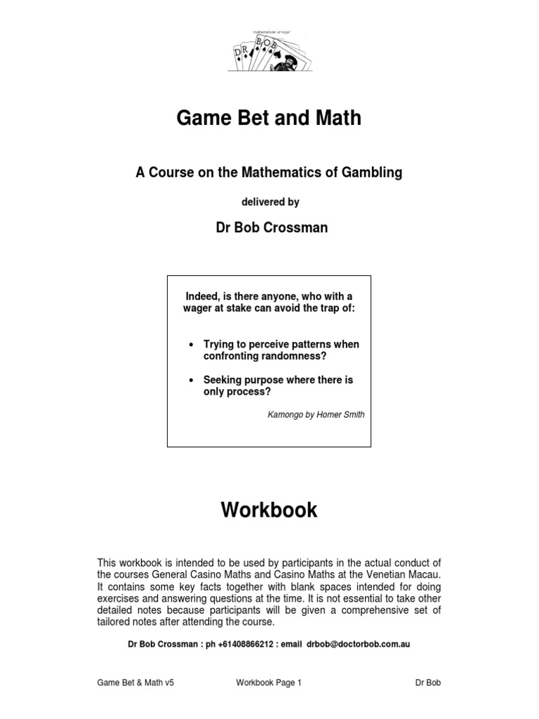 DR Bob Game Bet Math v5 Workbook | PDF | Normal Distribution ...