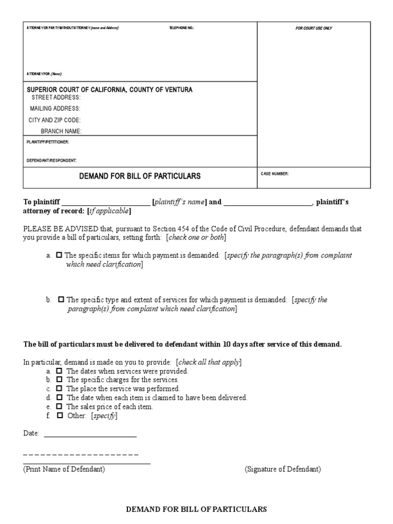 Demand Bill Particulars | PDF