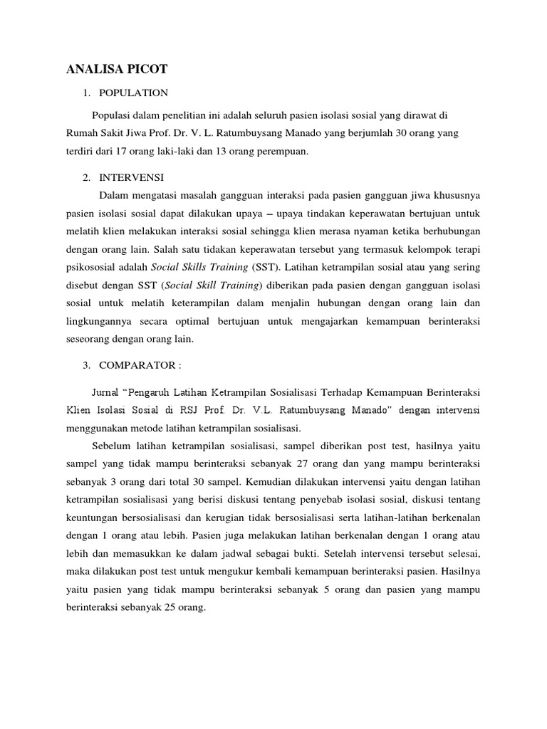 Analisa Picot Jurnal Jiwa | PDF