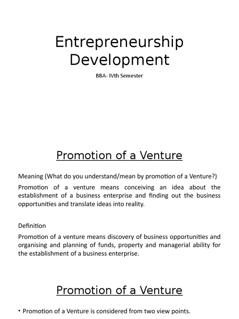 Entrepreneurship Development | PDF | Entrepreneurship | Business Law