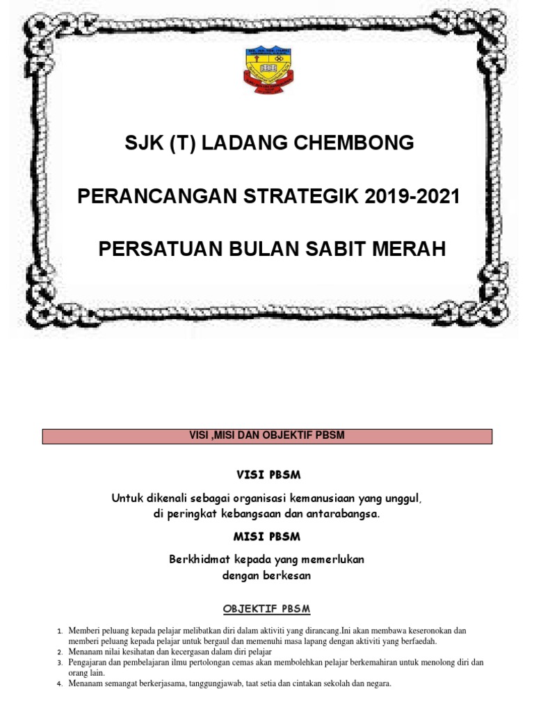 Pelan Strategik Persatuan PBSM 2019-2021 | PDF