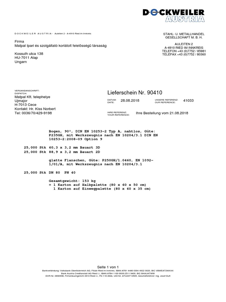 Lieferschein PDF | PDF