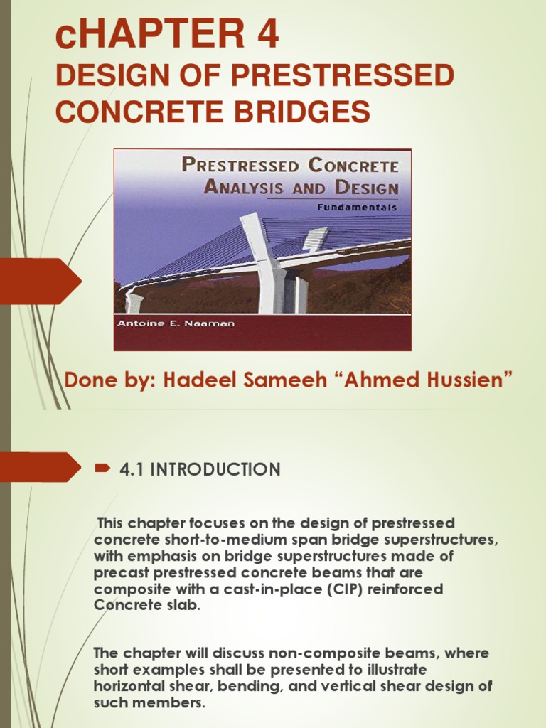 Design of Precast Prestressed Concrete Bridges: Analysis of Composite ...