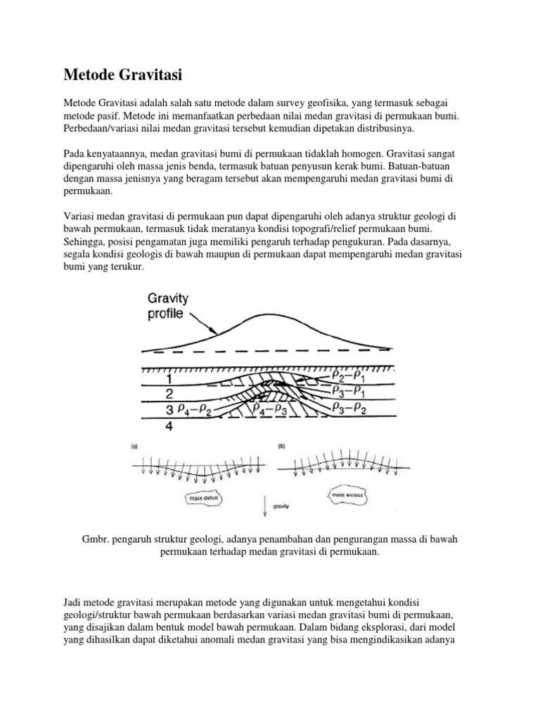 Metode Gravitasi dalam Geofisika | PDF | Sains & Matematika