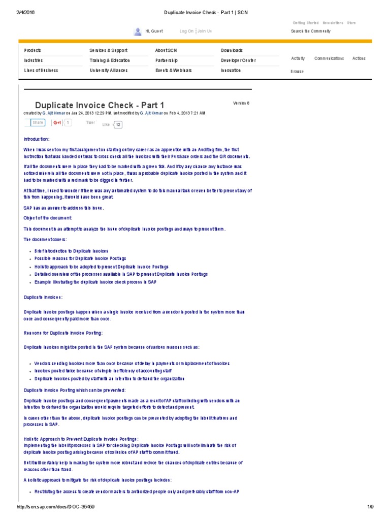 Duplicate Invoice Check Process | PDF | Invoice | Cheque