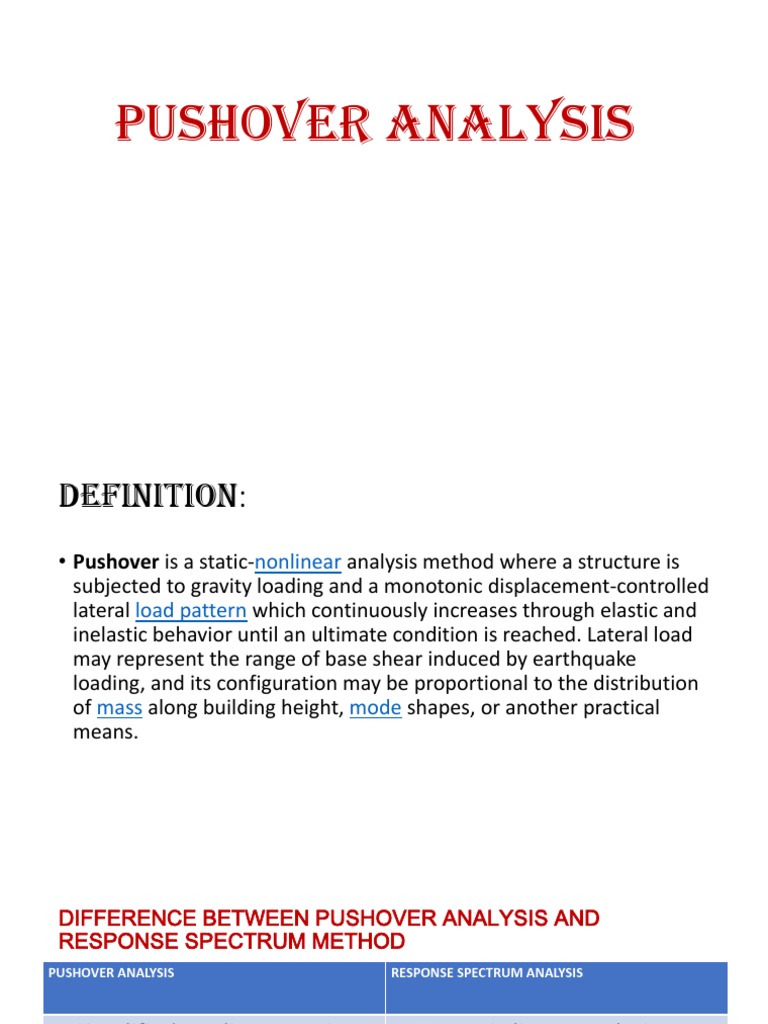 Pushover Analysis | Download Free PDF | Structural Engineering | Engineering