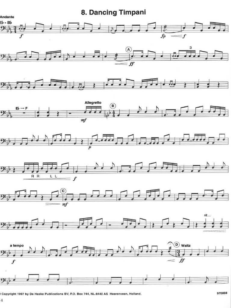 Dancing Timpani: Allegretto | PDF