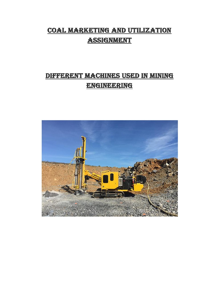 Coal Marketing and Utilization Assignment | PDF | Coal Mining | Dredging