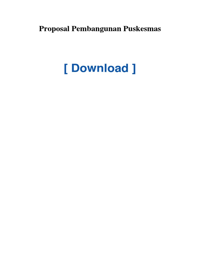 6970o8r4 Proposal Pembangunan Puskesmas PDF | PDF