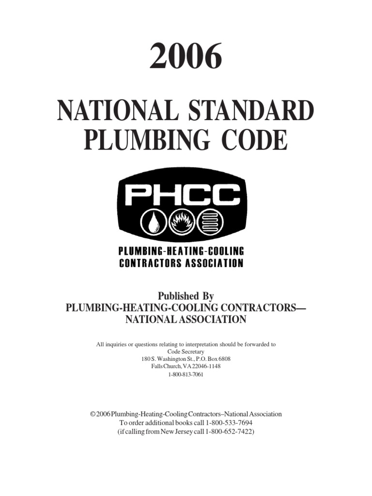 2006 Plumbing Code | PDF