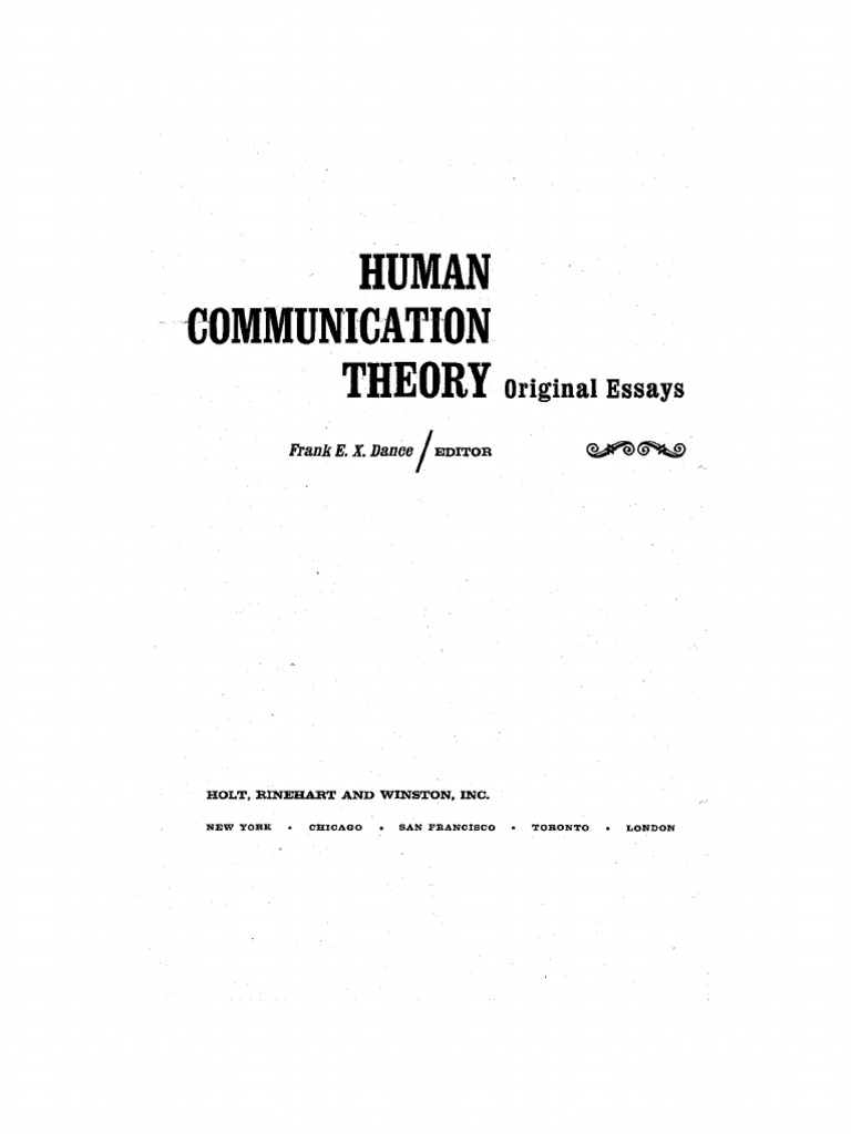 Mass Media and Human Communication Theory | PDF | Communication | Mass ...
