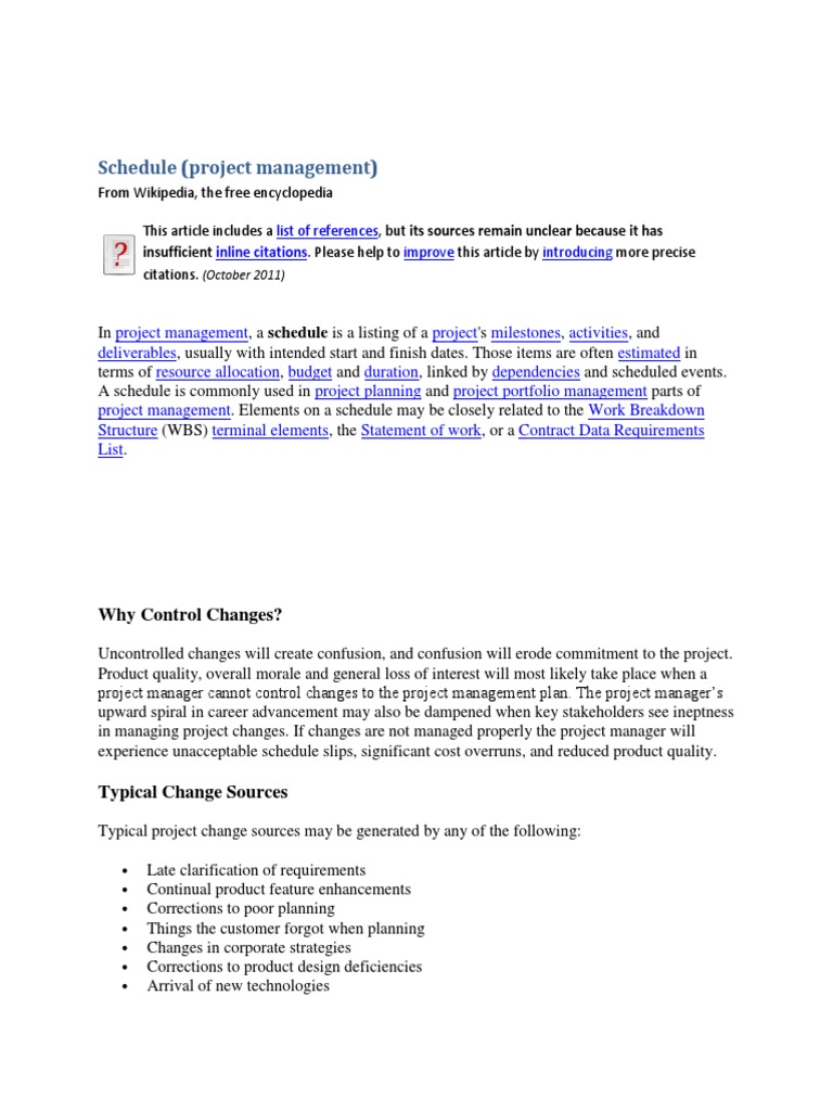 Why Control Changes | PDF | Project Management | Risk Management