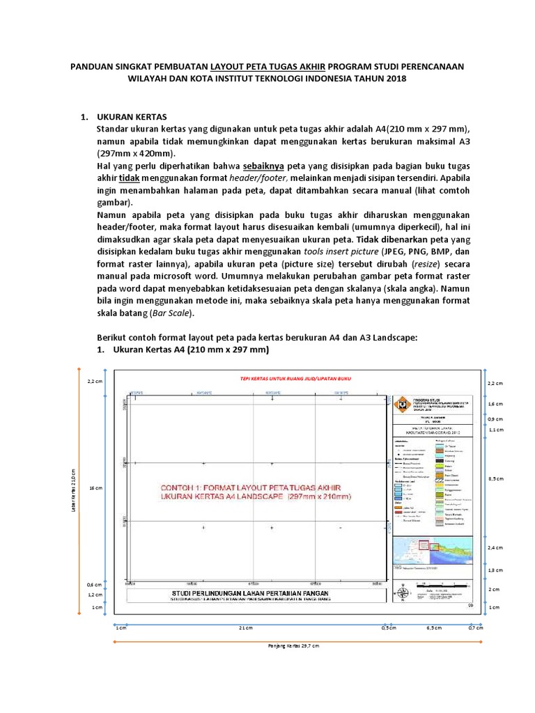 Panduan Layout Peta Ta (Arcgis) | PDF