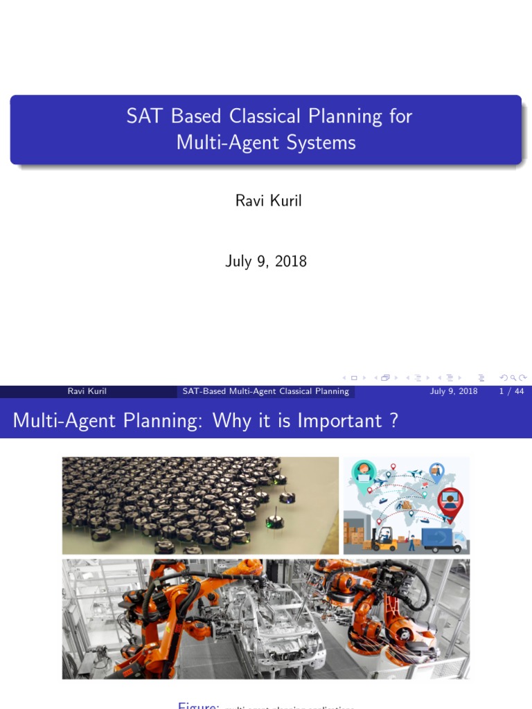 SAT Based Planning For Multiagent Systems | PDF | Knowledge Representation | Theoretical ...