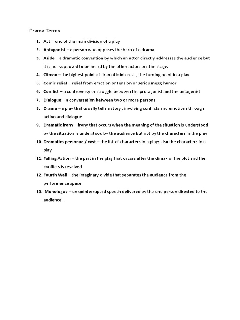 Drama Terms: It Is Not Supposed To Be Heard by The Other Actors On The ...