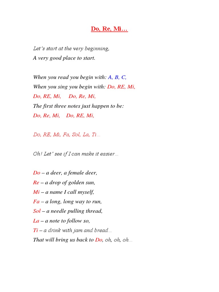 Do, Re, Mi | PDF