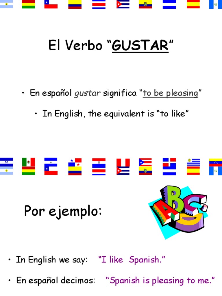 CH 1 Gustar | PDF | Verb | English Language